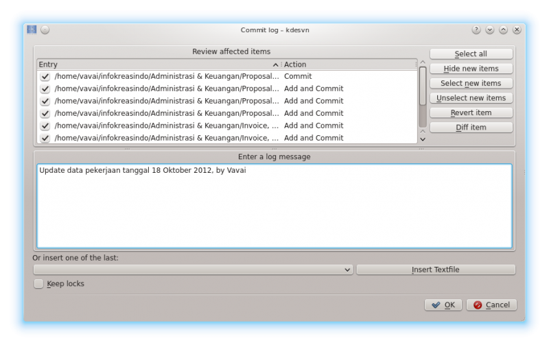 Aplikasi Subversion Terintegrasi dengan KDE 4.X pada openSUSE : KDESVN ...